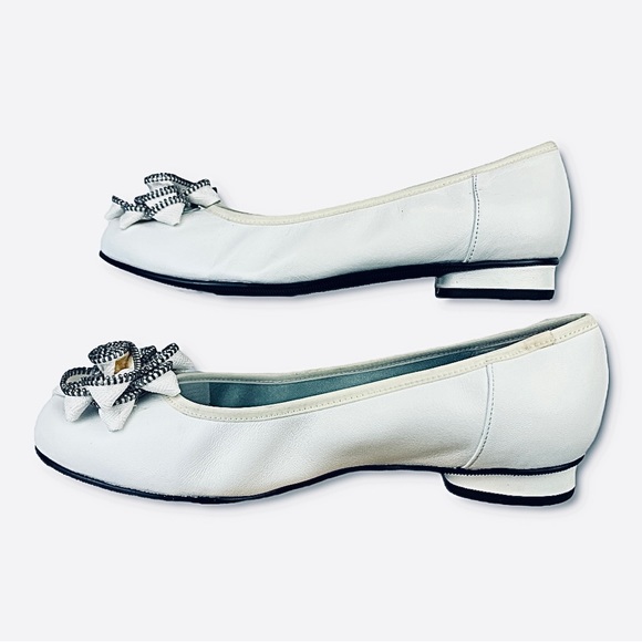Fitzwell | Shoes | Fitzwell Ballet Slipper Style White Leather With ...